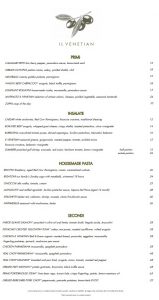 Dinner Menu - Il Venetian