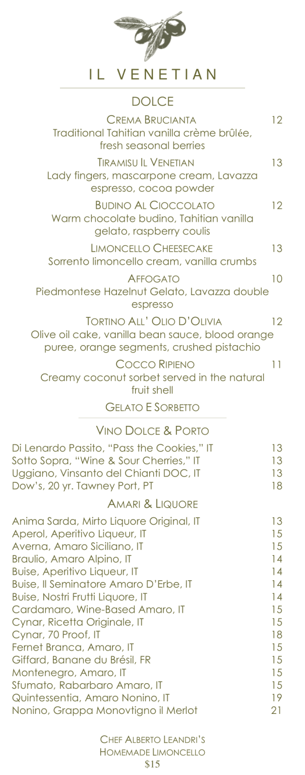Dessert - Il Venetian