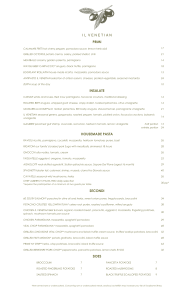 Dinner Menu - Il Venetian